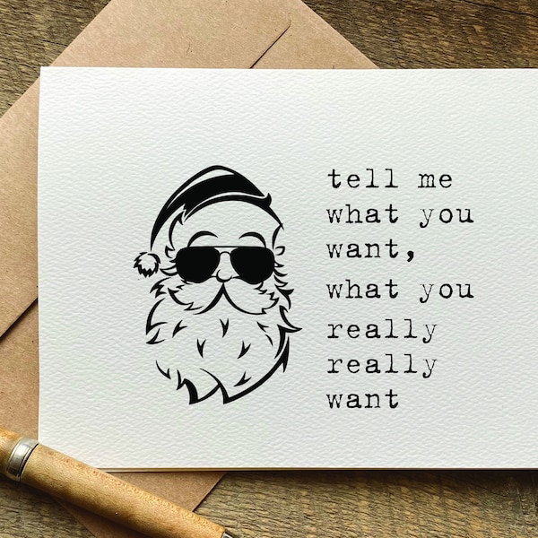 Funny Santa Card - Etsy