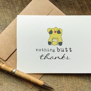 Funny Thank You Card / Nothing Butt Thanks / Thank You Gift Box / Llama ...