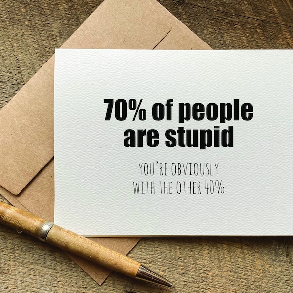 Stupid Birthday Card - Etsy