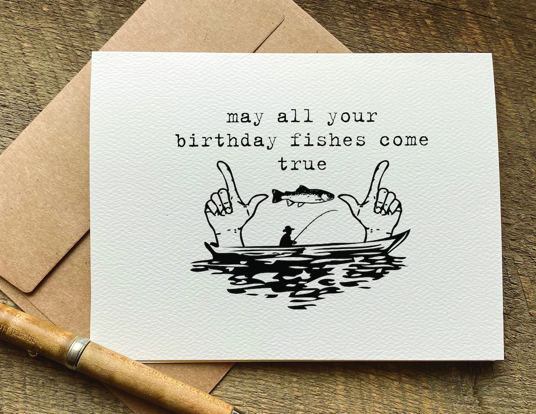 Fishing Birthday Card / Husband Birthday Card / May All Your Birthday ...