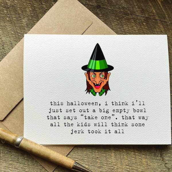 Funny Halloween Card - Etsy
