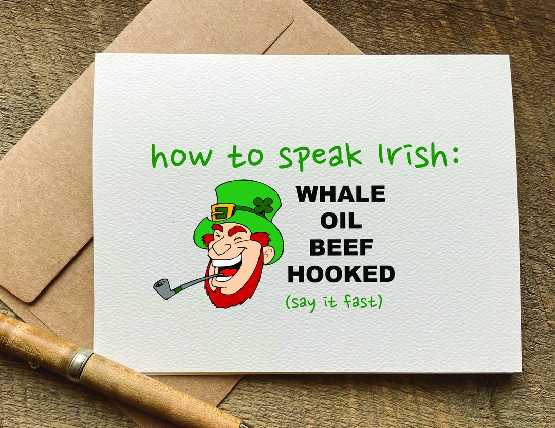 Funny St. Patricks Day Card / How to Speak Irish / St Paddy's Day ...