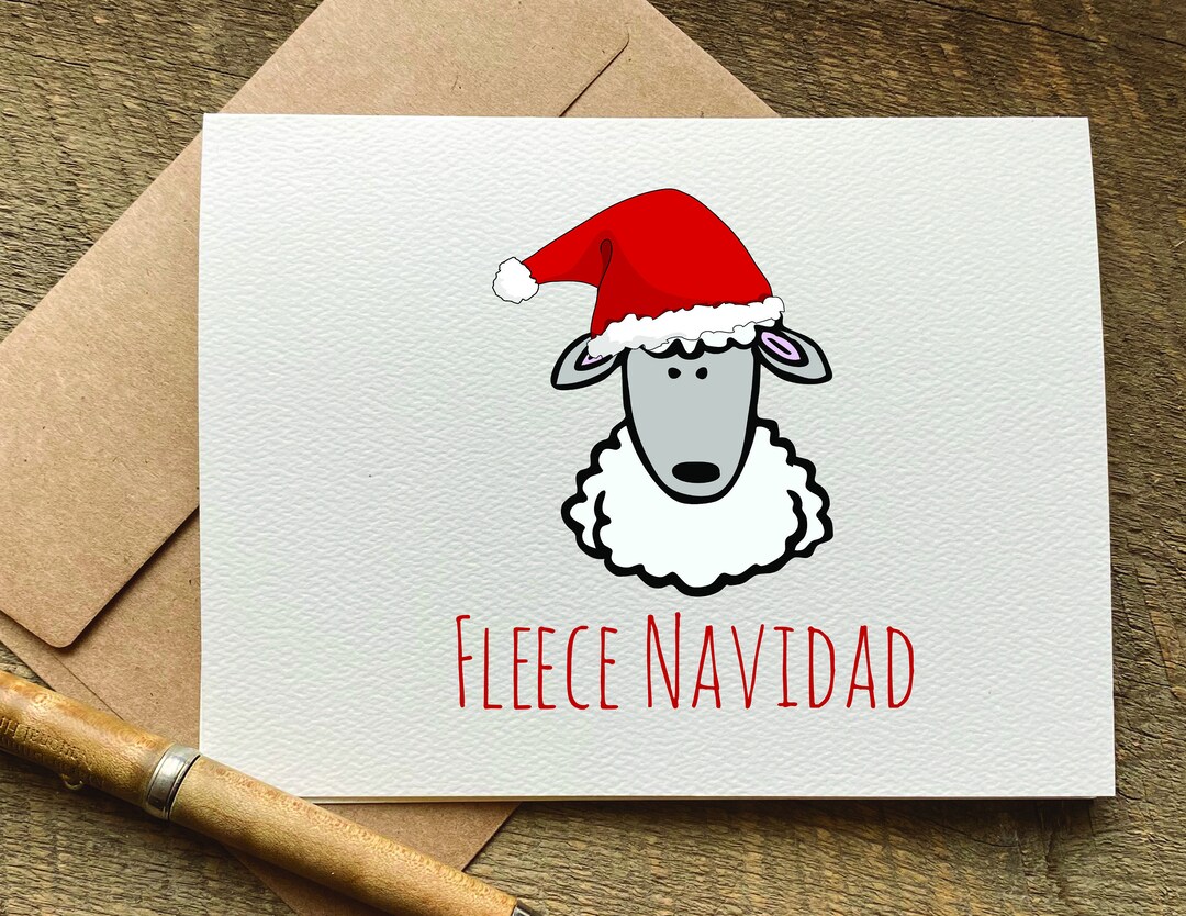 Fleece Navidad / Sheep Pun Christmas Card / Christmas Gift Basket ...