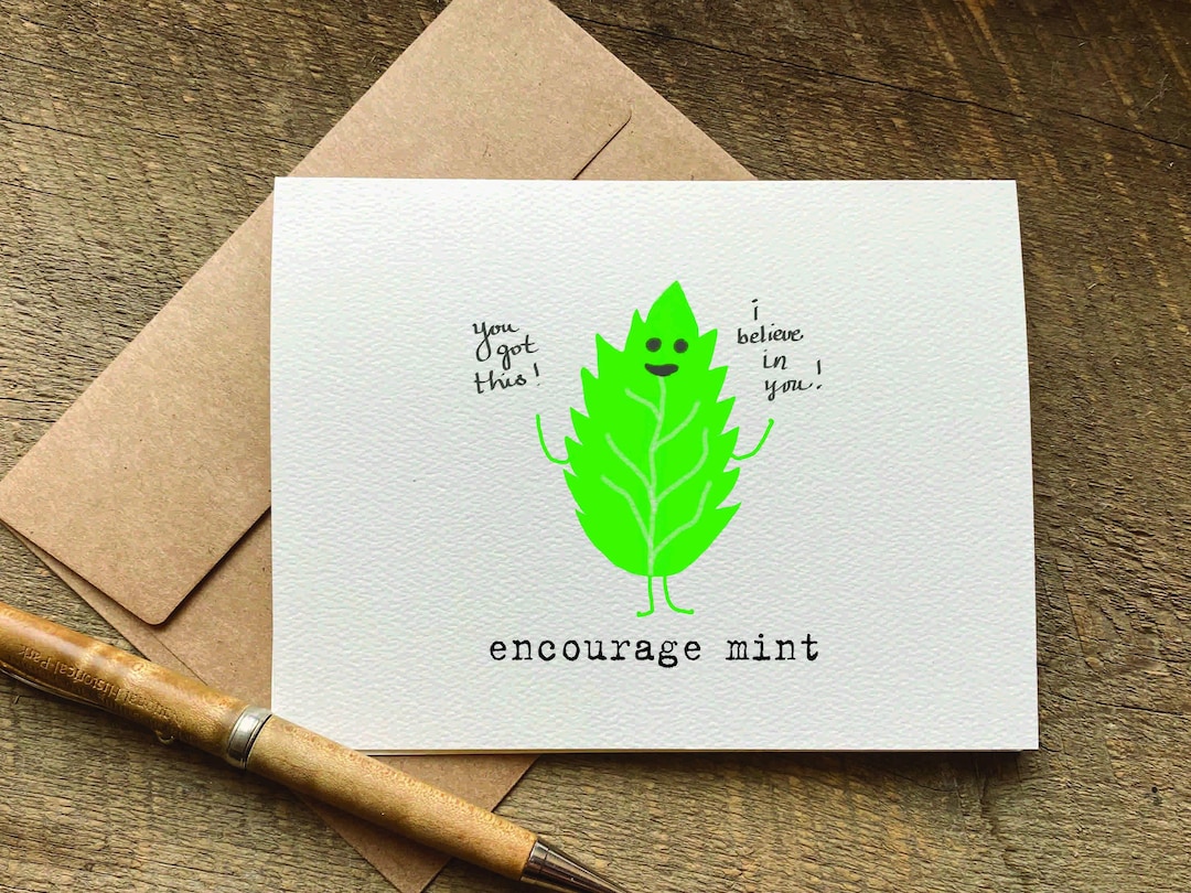 Encouragement Card / Encourage Mint - You Got This - I Believe in You ...