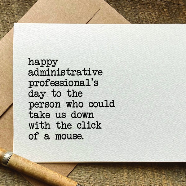 Admin Professionals Day Cards - Etsy