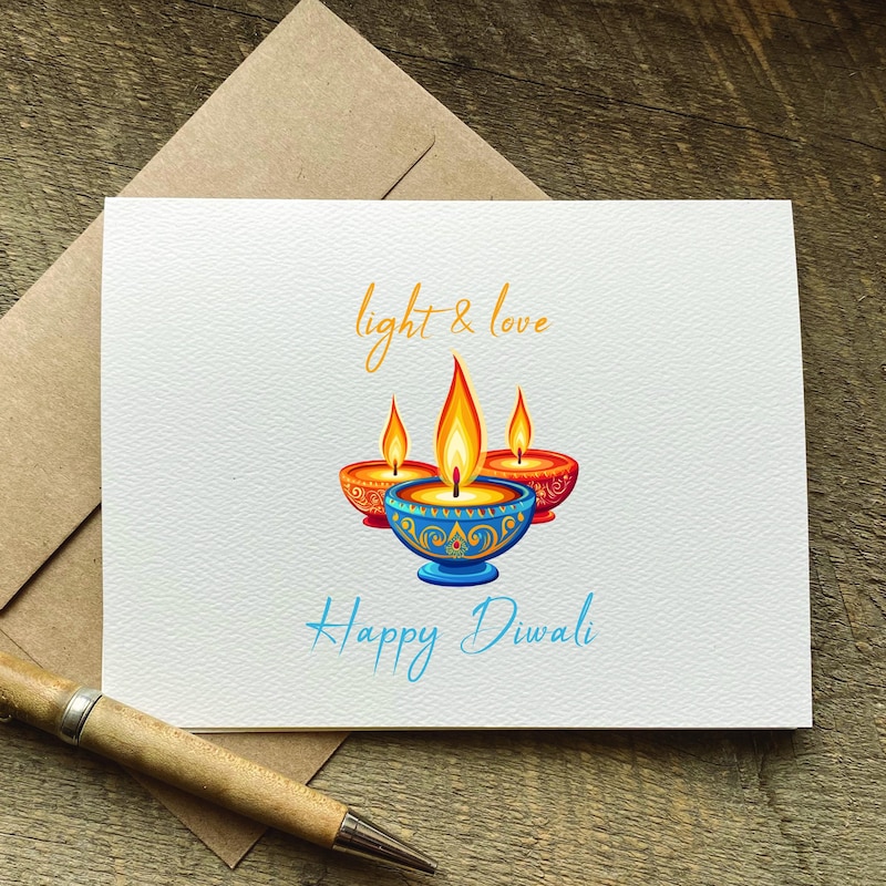 Diwali Cards Religious - Etsy