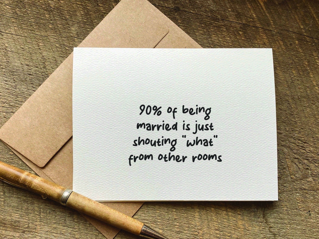 Funny Wedding Card / 90% of Being Married / Unique Wedding Gifts for ...