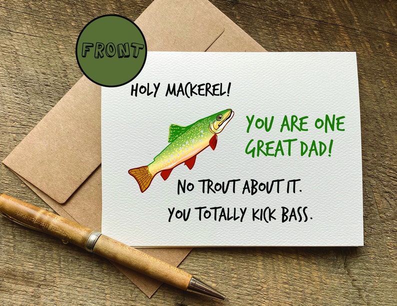 Fathers Day Fishing / Fathers Day Card From Daughter / - Etsy