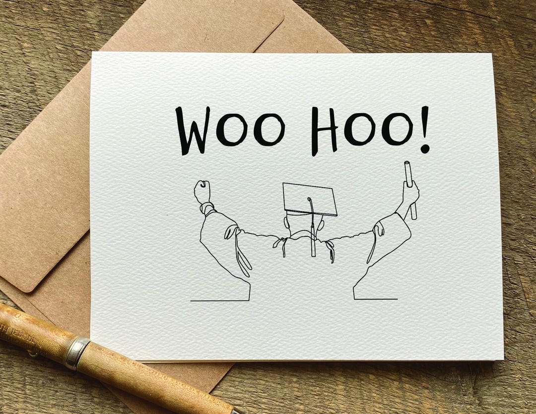 Graduation Card / Woo Hoo! / BS Masters Degree / High School Graduation ...