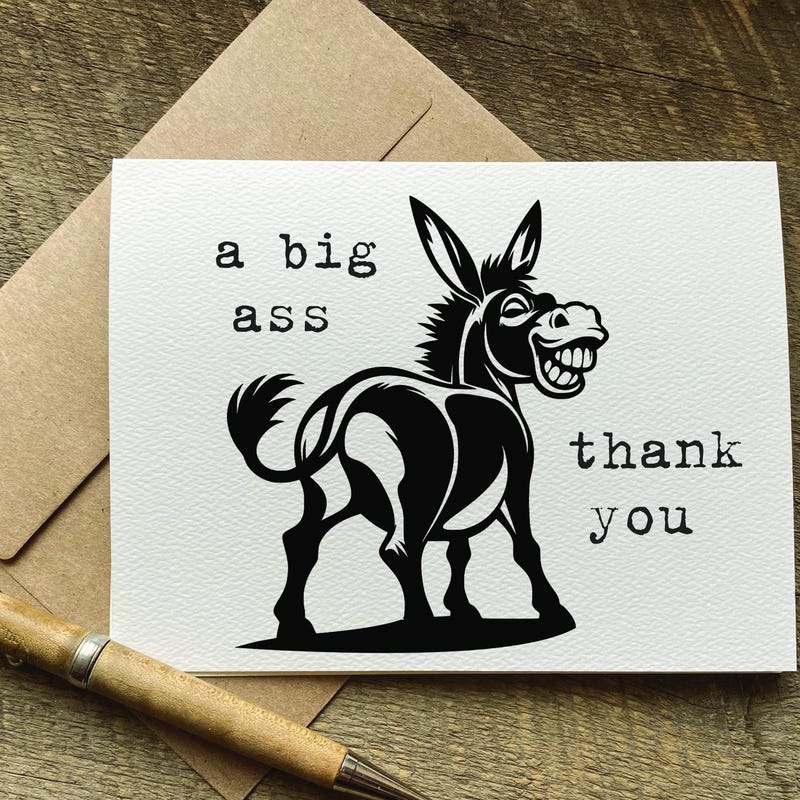 Funny Thank You Cards - Etsy