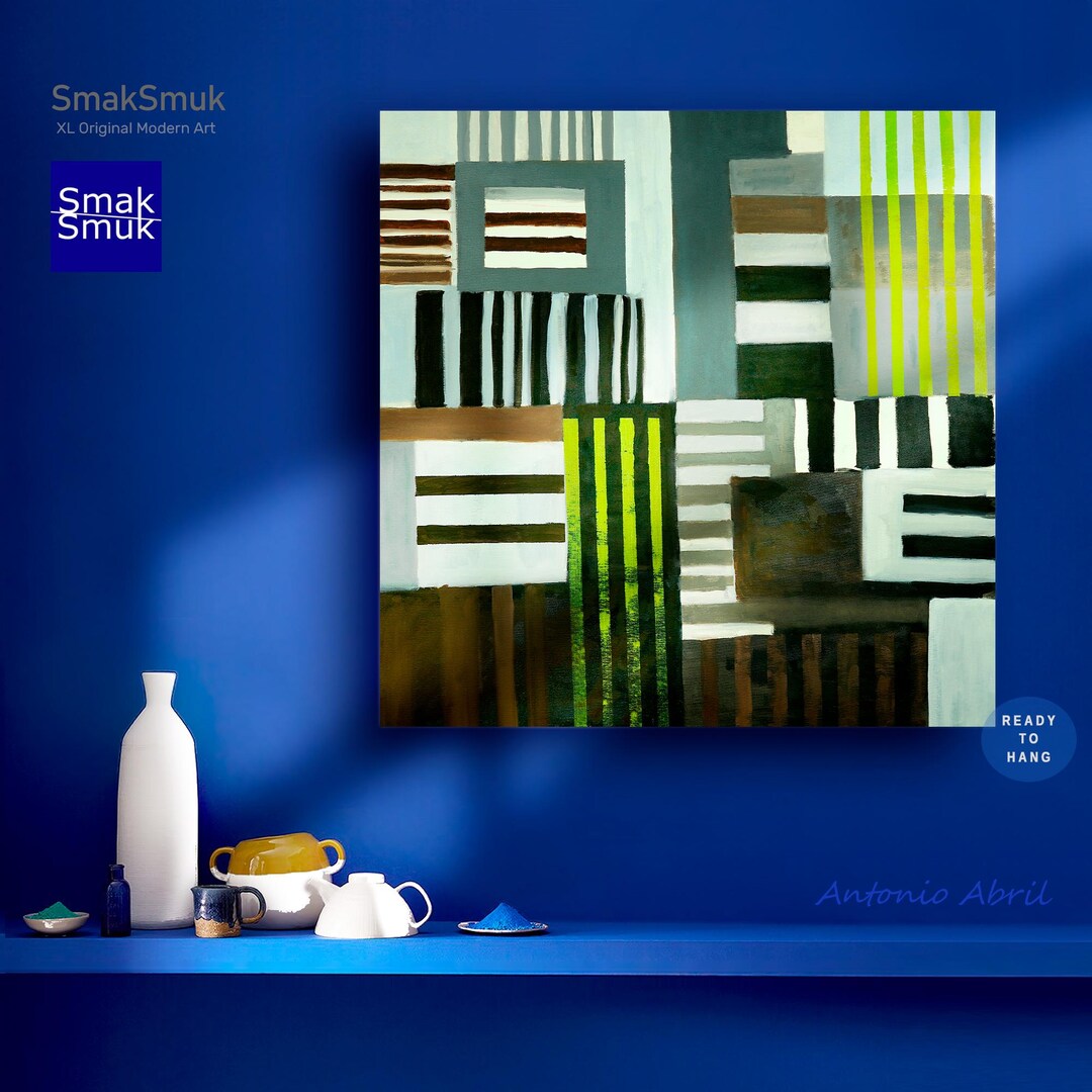Parallel Lines: Contemporary Art Framed Reproduction, Art Print, Framed ...