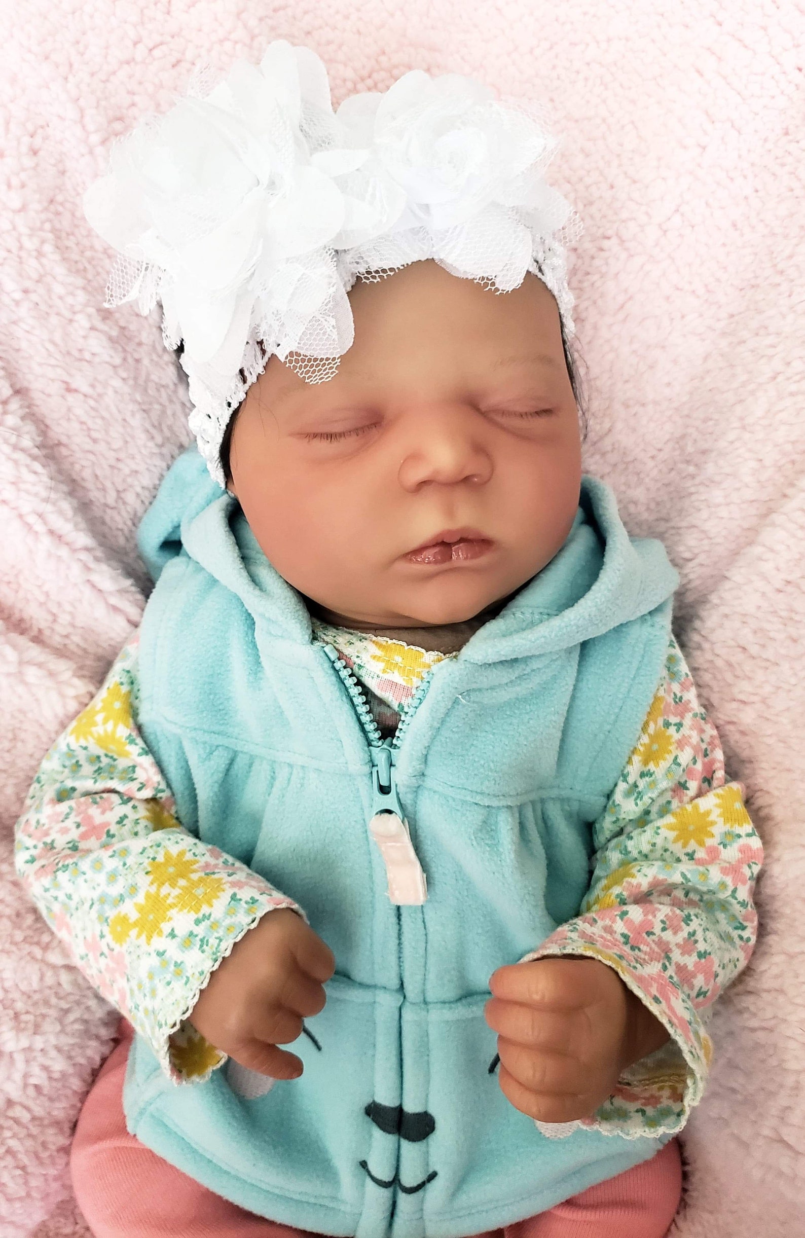 Newborn, Reborn Doll Headband With Flower Decorations - Etsy