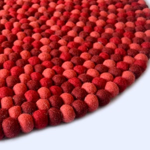 Felt Ball Rugs-red Felt Rugs-multicolour Round Felt Mat 40 Cm-140 Cm ...