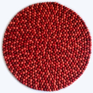 Felt Ball Rugs-red Felt Rugs-multicolour Round Felt Mat 40 Cm-140 Cm ...