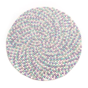Custom Colour Rug-felt Ball Rug-pick Your Own Colour Carpet-room Felt ...