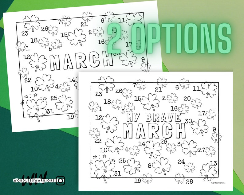 Printable MARCH Behavior Chart (BRAVE CHART) - Etsy