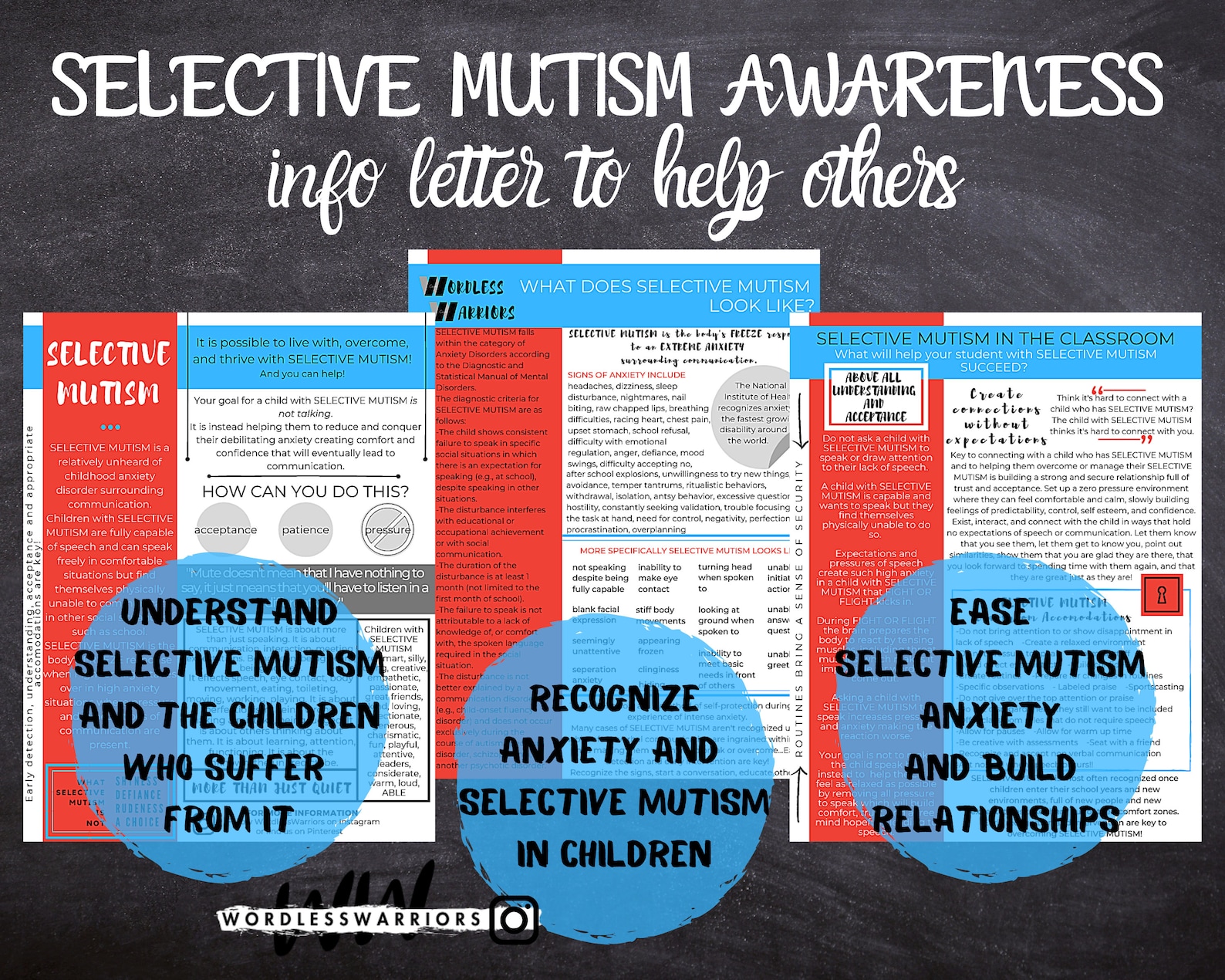 Printable Selective Mutism Handout - Color - Etsy