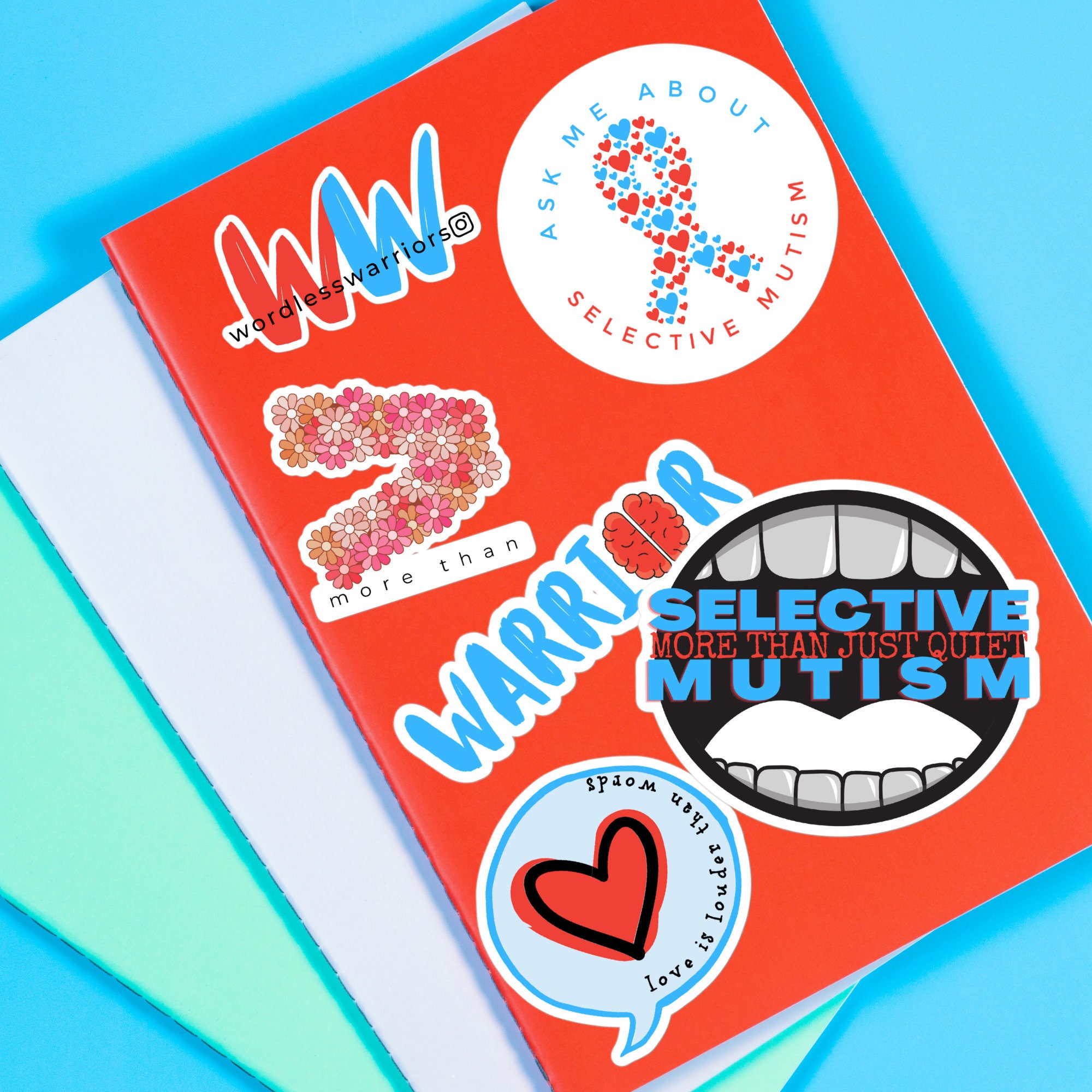 SELECTIVE MUTISM STICKER conciencia de ansiedad niños estigma de salud ...