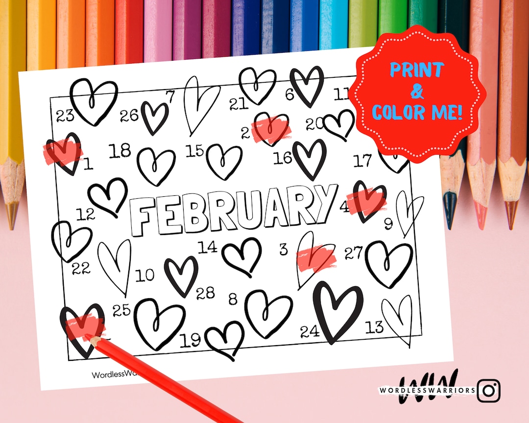 Printable FEBRUARY Behavior Chart BRAVE CHART - Etsy