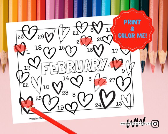 Printable FEBRUARY Behavior Chart BRAVE CHART - Etsy India
