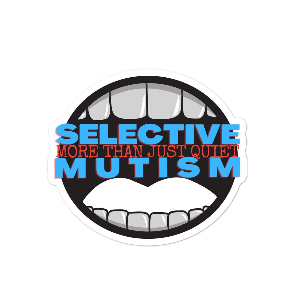 SELECTIVE MUTISM STICKER conciencia de ansiedad niños estigma de salud ...