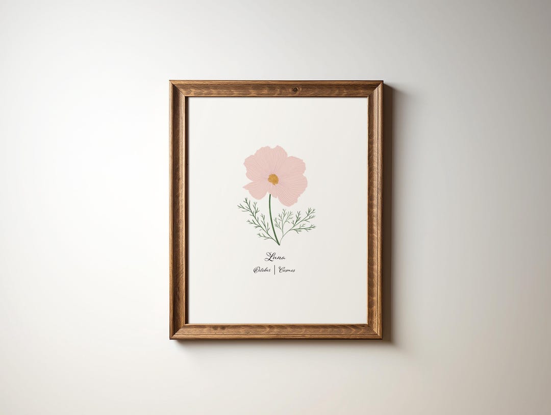 October Birth Flower Print Cosmo Personalized Gift 8x10 - Etsy