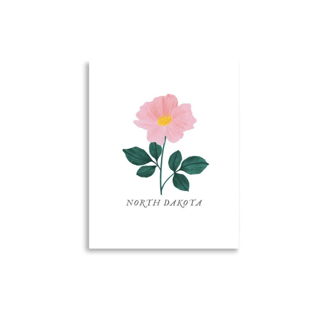 Wild Prairie Rose North Dakota State Flower North Dakota - Etsy