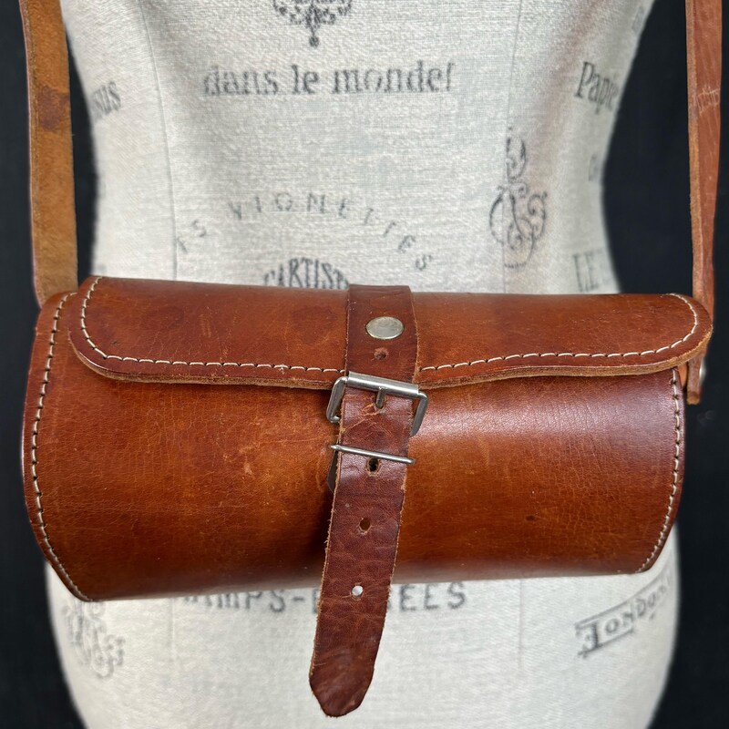 Round Leather Bag - Etsy