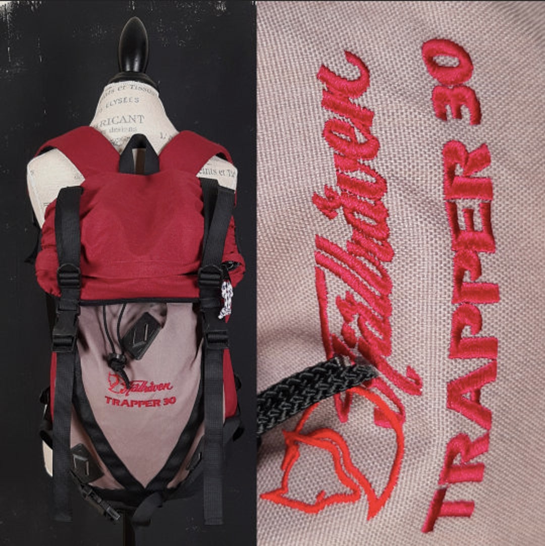 Vintage Fjallraven Trapper 30 BACKPACK Daypack Red Black Hiking ...