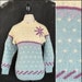 90s Baby Blue Snowflake Wool Sweater, Purple Knit Ski Jumper M - Etsy
