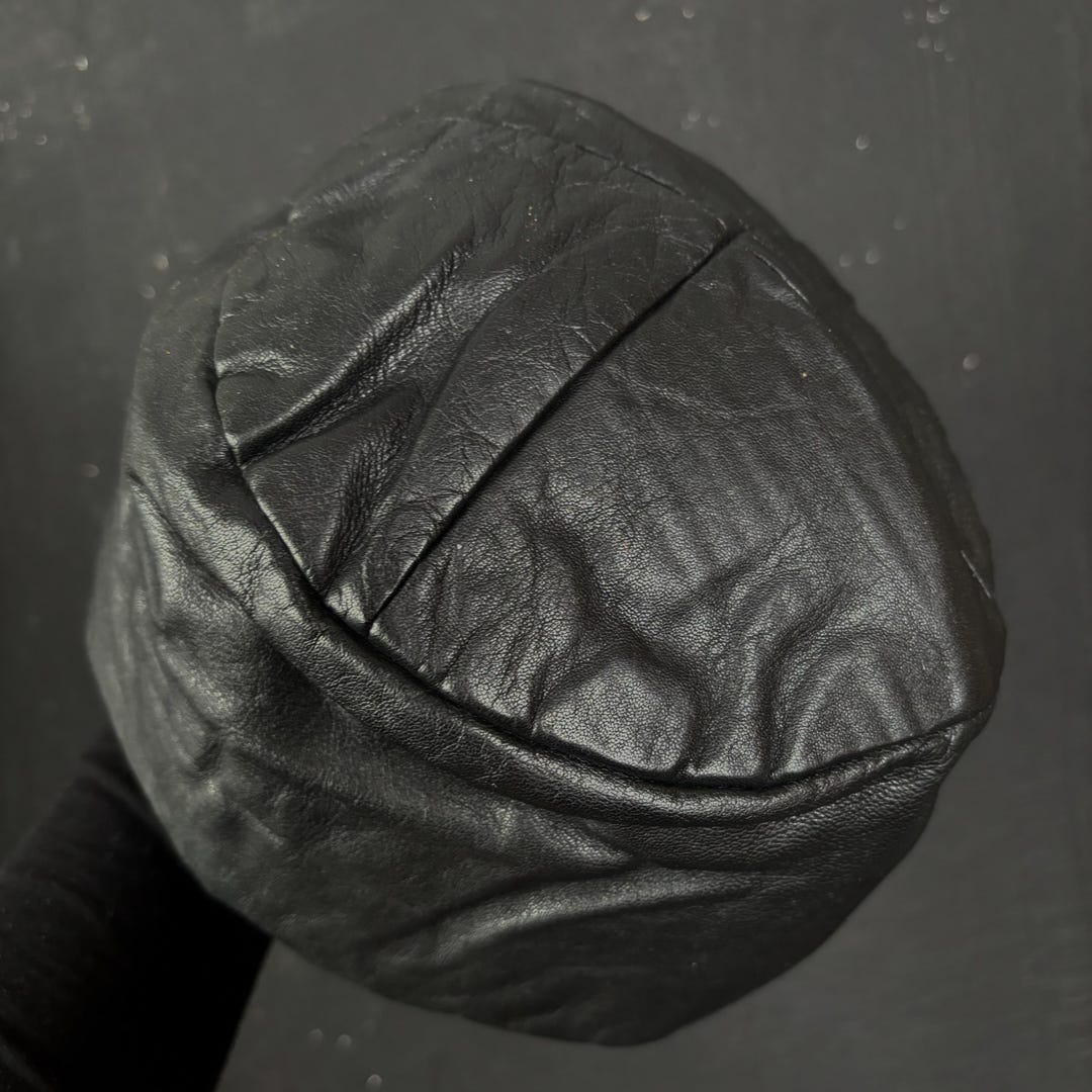 90s Black Leather Lady Pill HAT Nineties Grunge Goth Cosplay M - Etsy