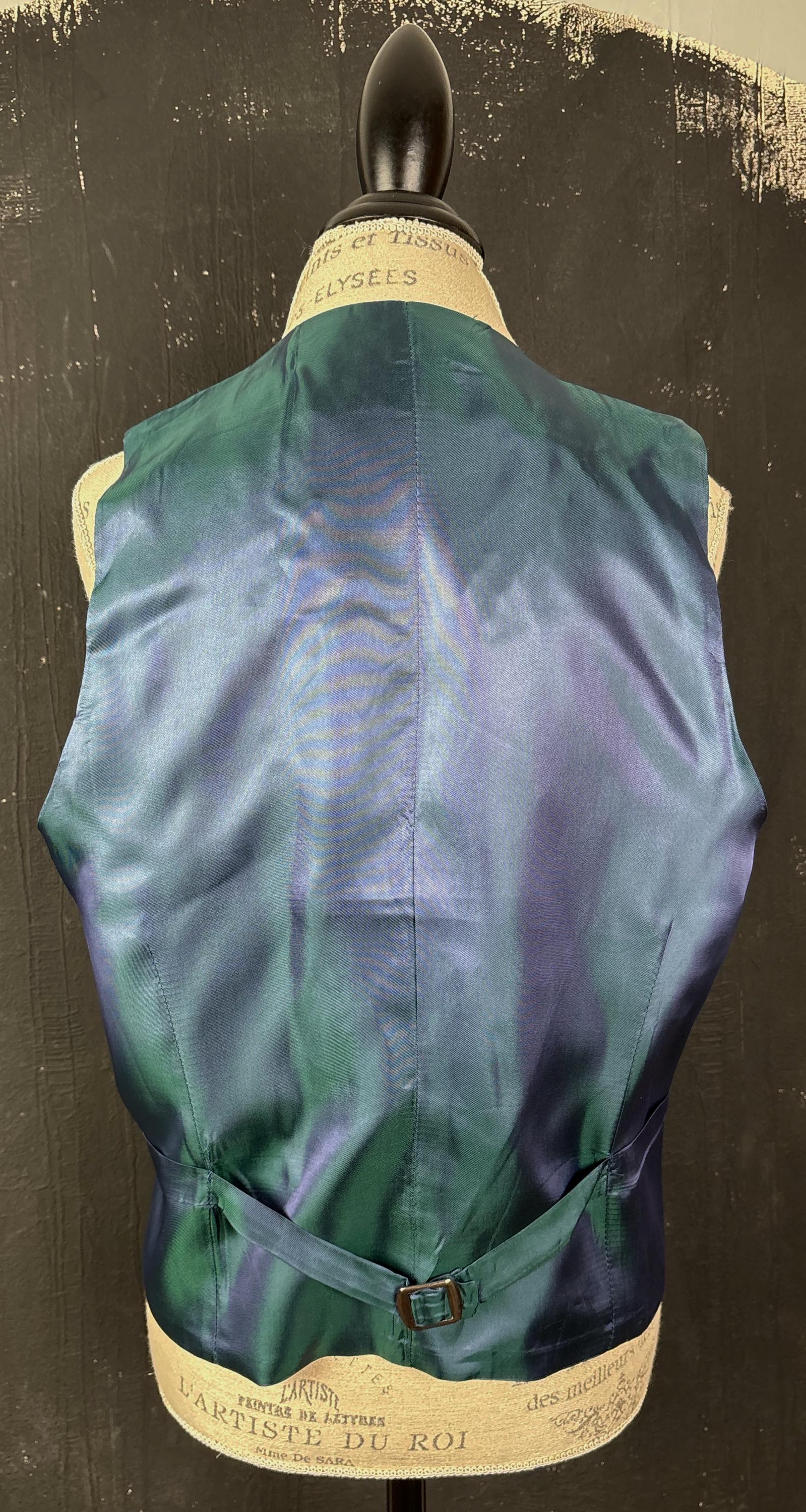 90s Green Abstract Blue Gold Posh Shiny Dots Dotted VEST Party Vintage ...