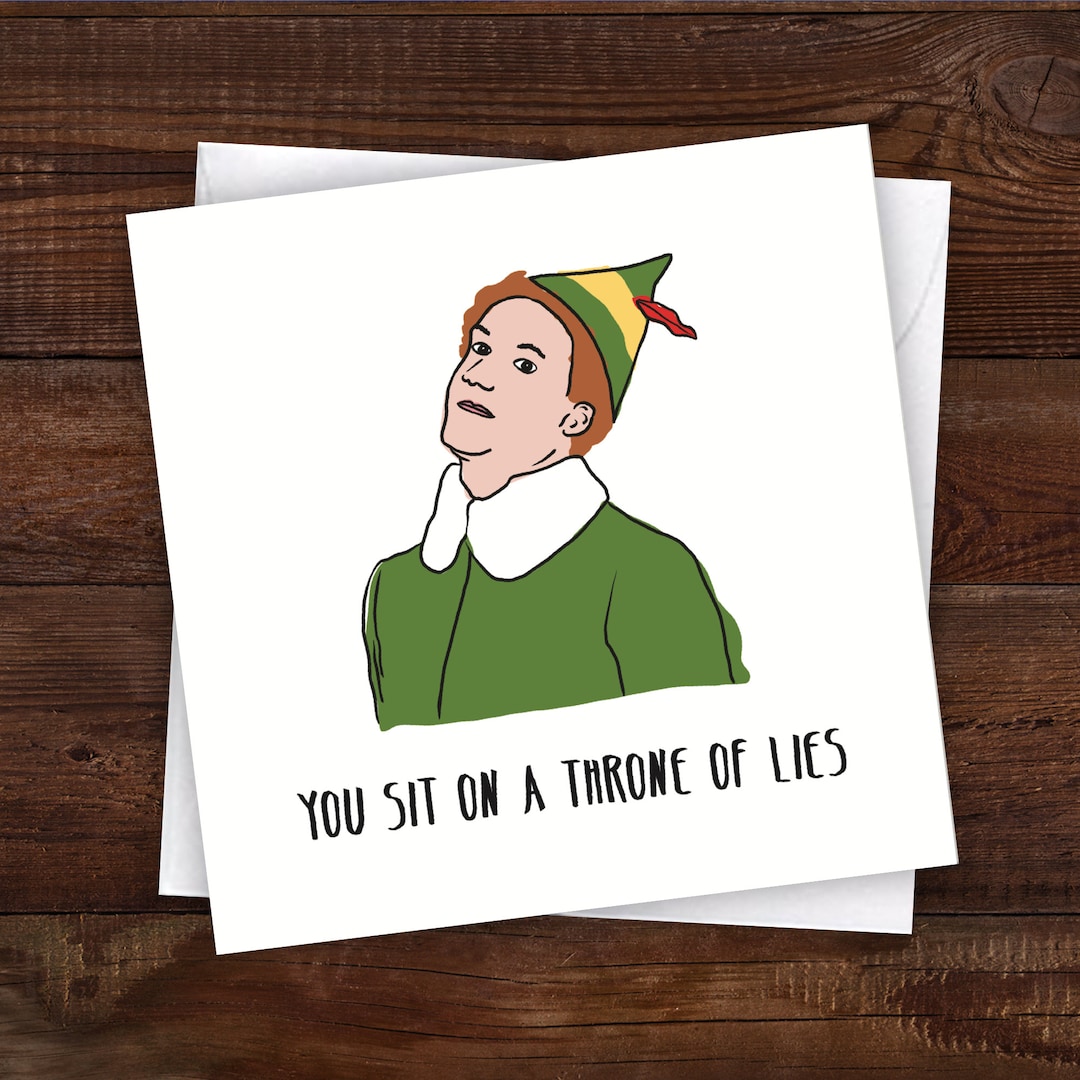 Elf Card, Rude Funny Christmas Card, Funny Xmas Cards, Card for Husband ...