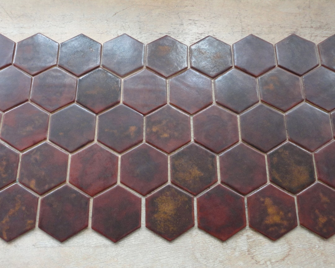 Handcrafted 8" Hex Ceramic Tiles, 7 Square Feet - Etsy