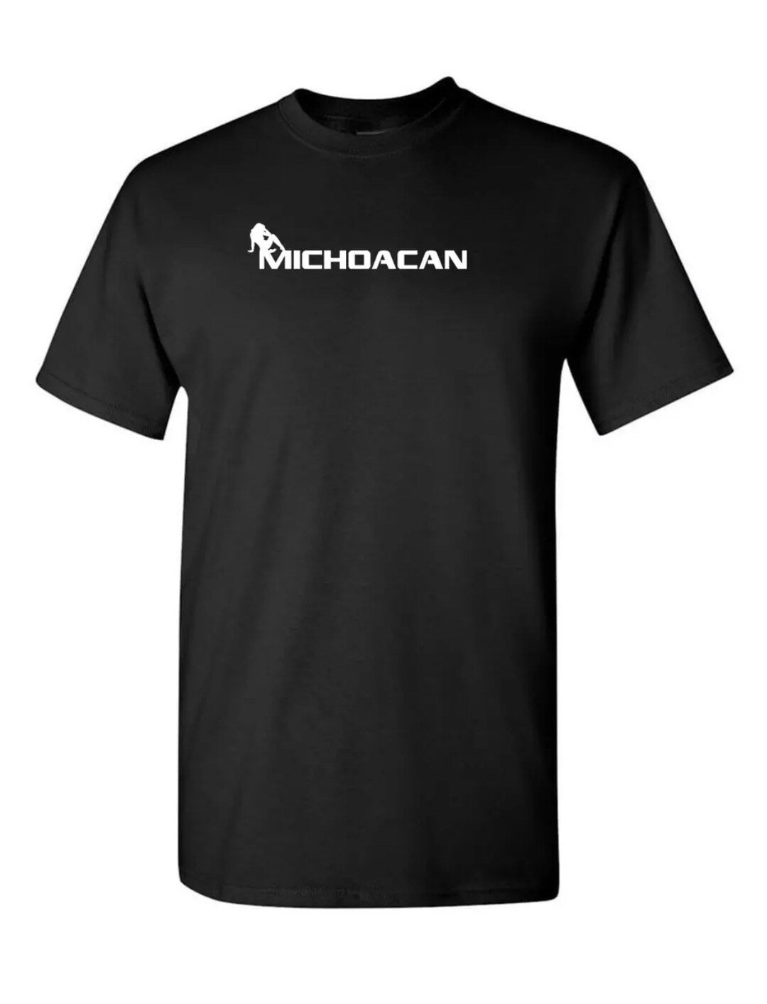Michoacan With Girl Mens Black T-shirt Trokiando Cuh Puro MICH Mexico ...