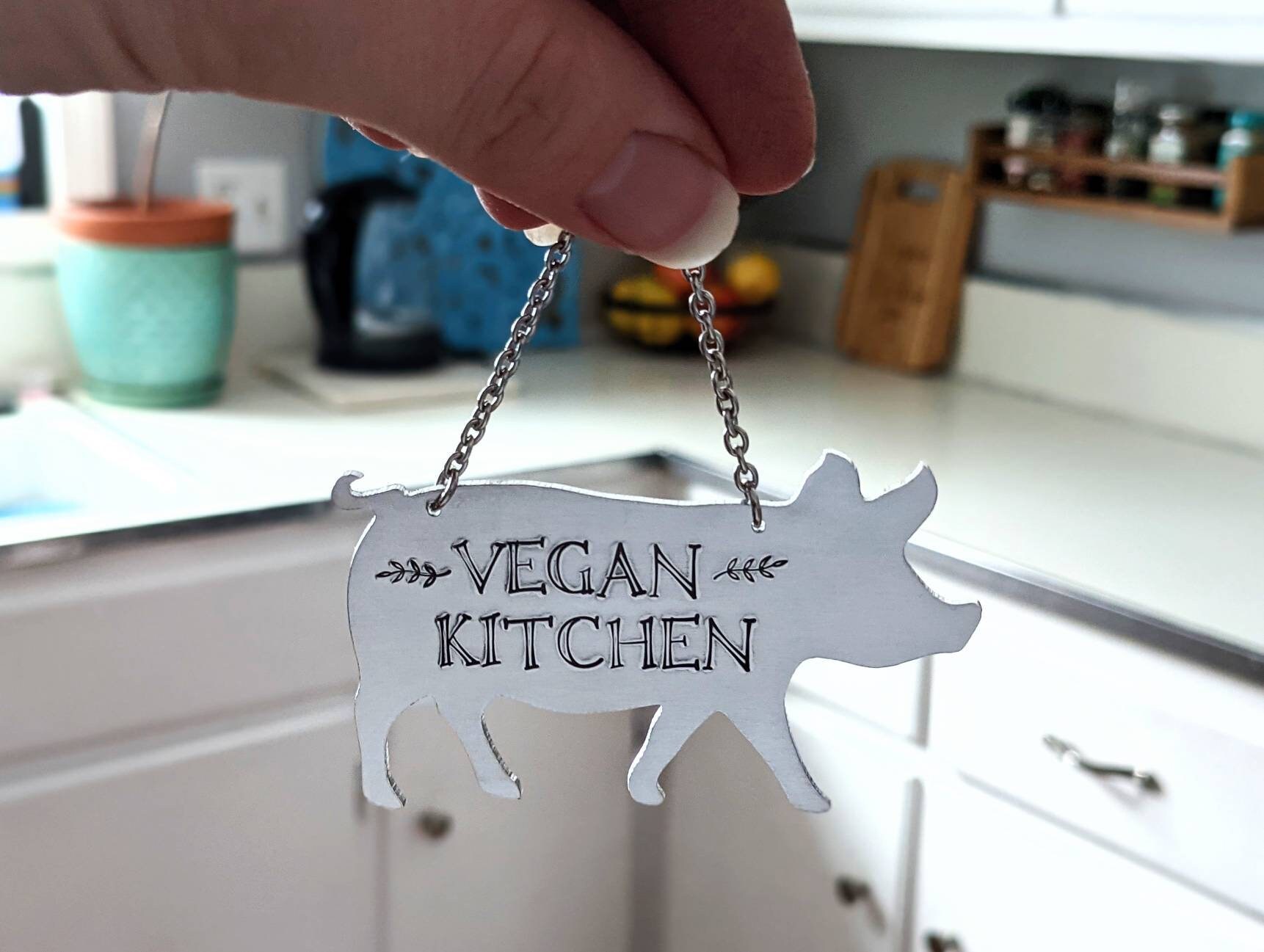 Vegan Kitchen Pig Sign - Etsy