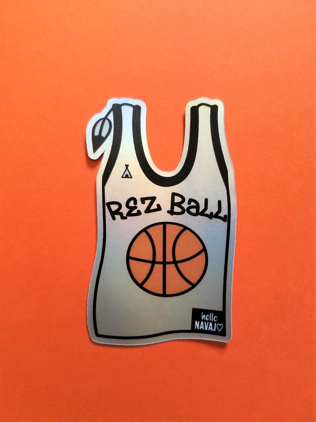 Rez Ball Jersey - Matte Holographic Sticker 2" X 3.5" - Etsy