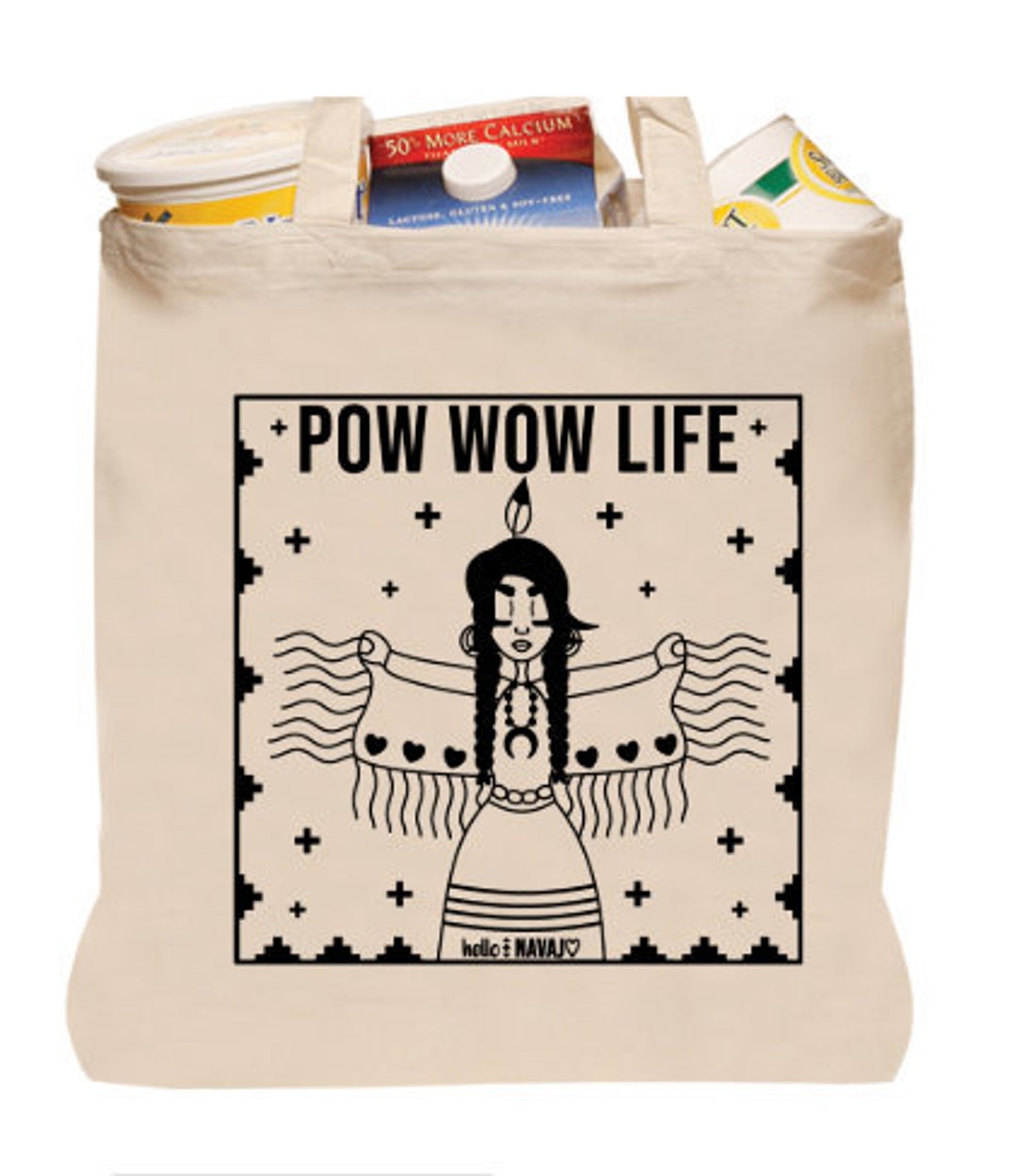 Pow Wow Life - Cotton Tote Bag - Etsy