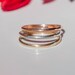 Mixed Metal Stackable Rings (set of 3) - Etsy