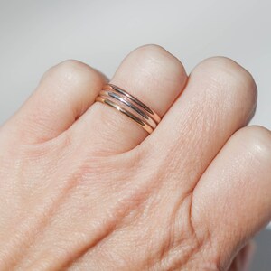 Mixed Metal Stackable Rings (set of 3) - Etsy