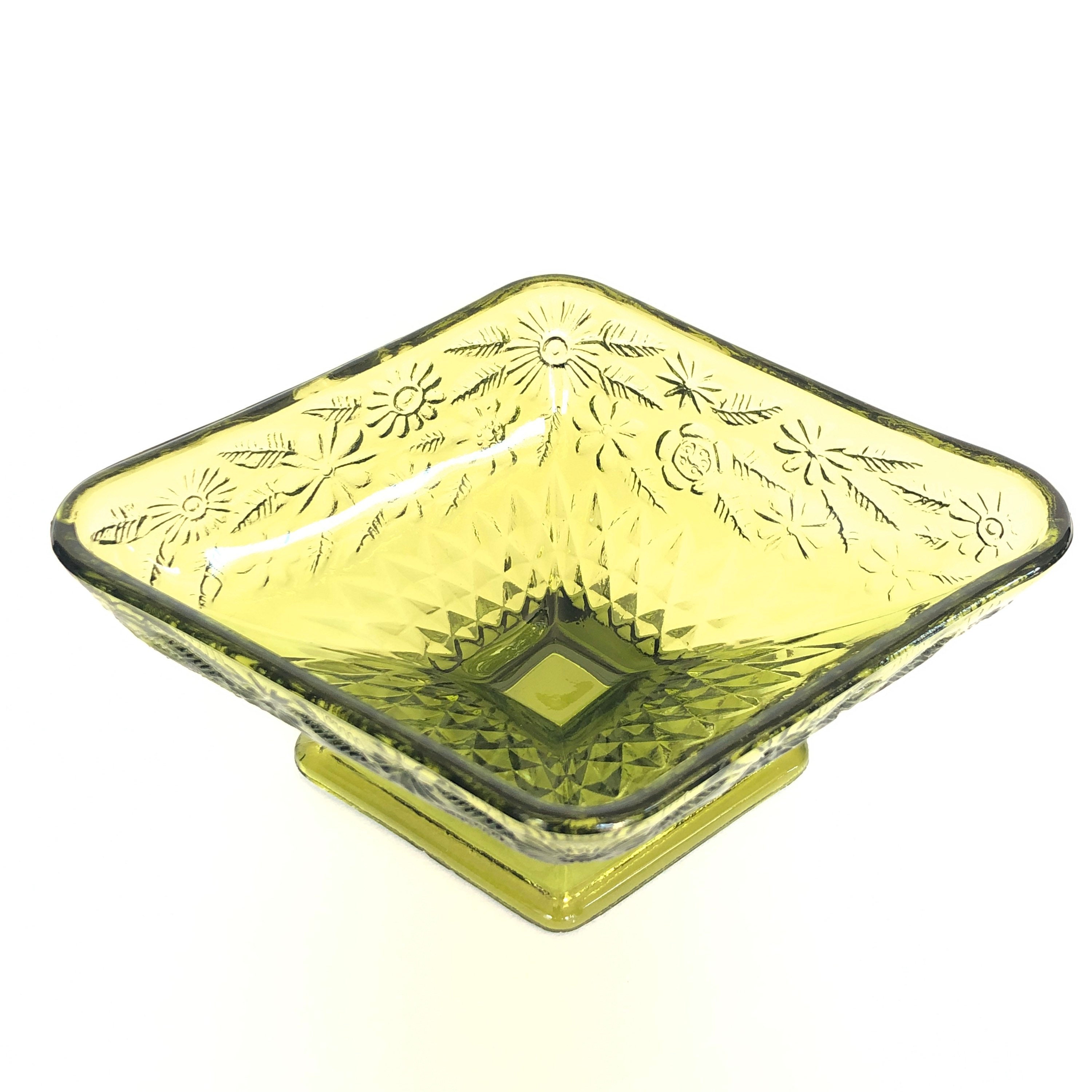 Vintage Indiana Glass Company Pineapple Floral Daisy Design - Etsy