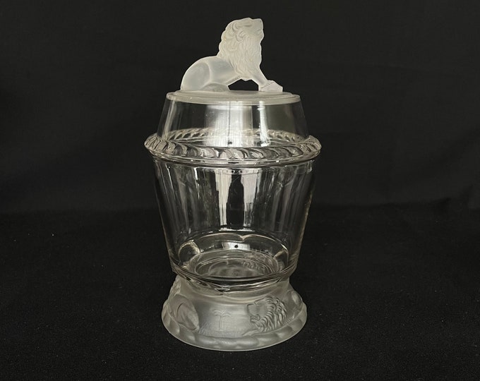 RARE - Antique Gillinder & Sons Frosted Lion 'sugar' C1877 - Antique ...