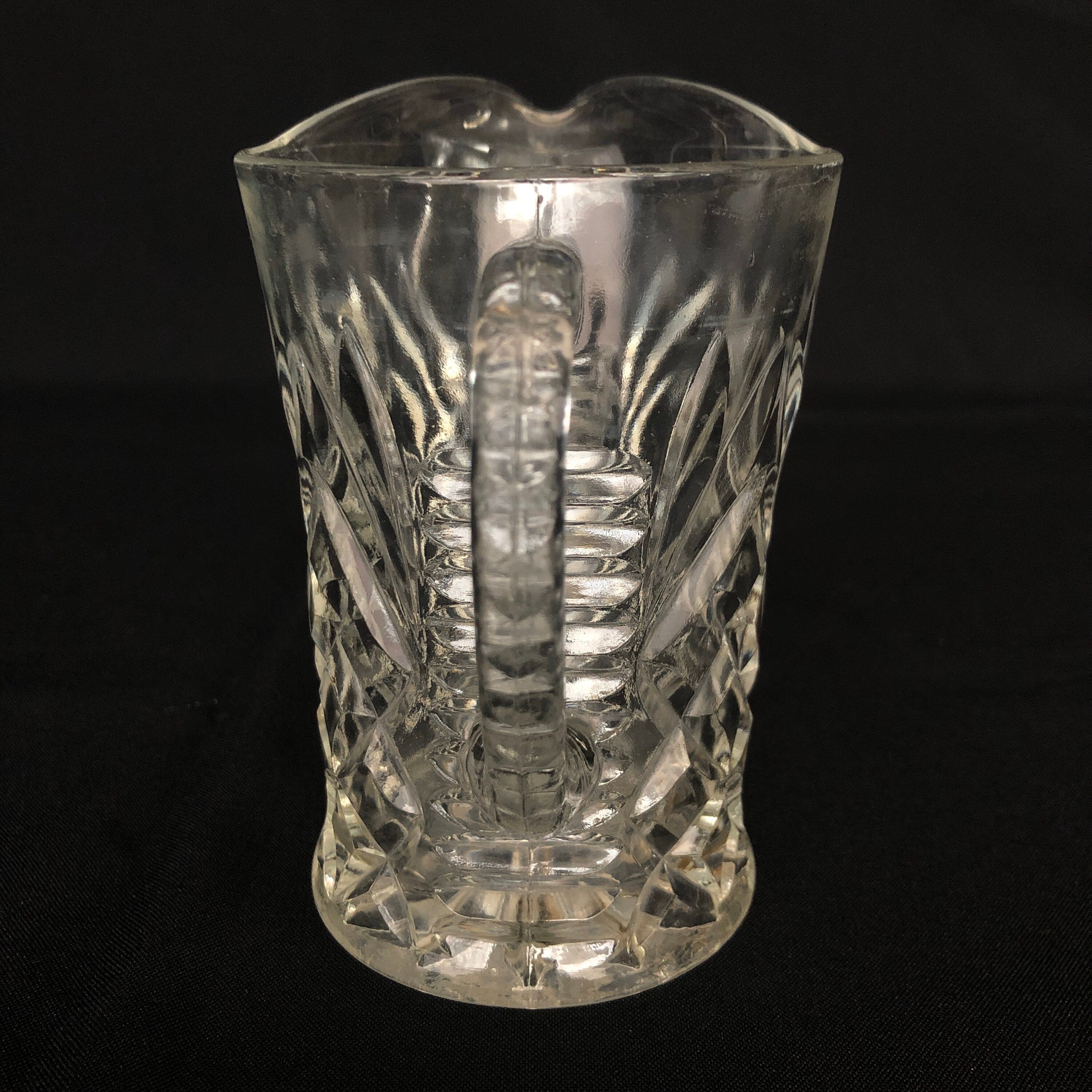 Small Vintage Clear Prescut Glass Pitcher Jug | Etsy