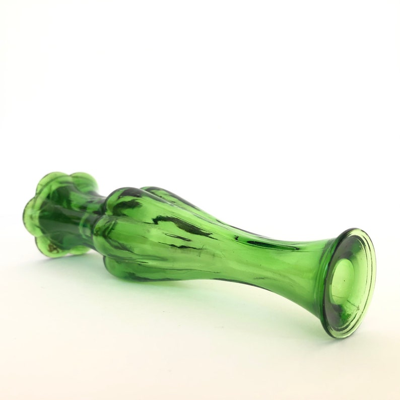 Vintage Emerald Green Glass Bud Vase AVON Decanter | Etsy