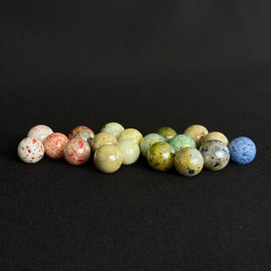 19 Vintage Speckled Multiple Colours Confetti Marbles - Vintage Marbles ...
