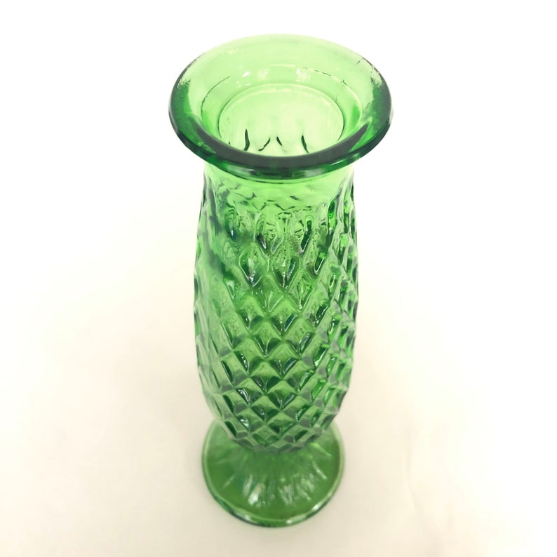 Pretty 'fishnet' Patterned Vintage Green Pressed Glass - Etsy