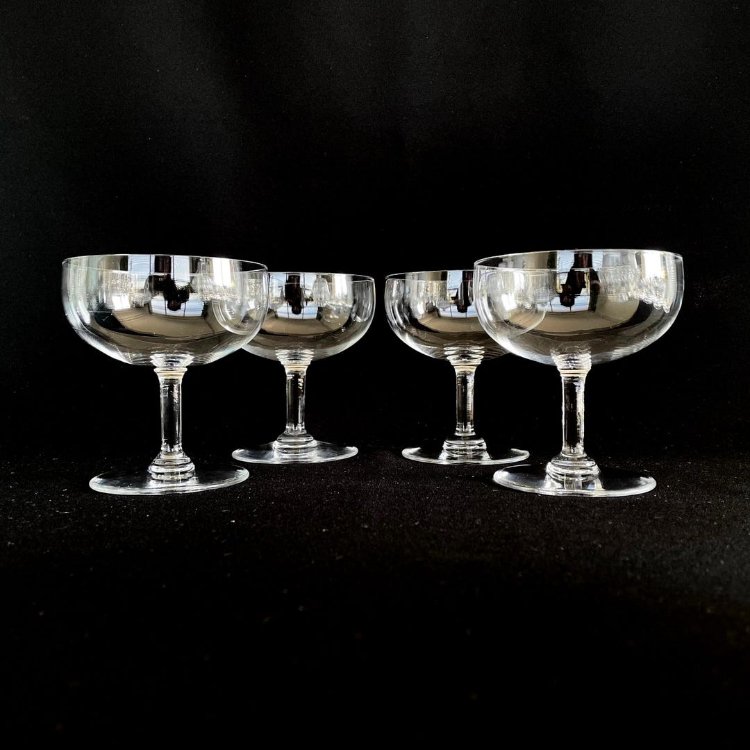 Vintage Coupe Glasses, Set of 4, Cocktail Champagne Glasses - Etsy