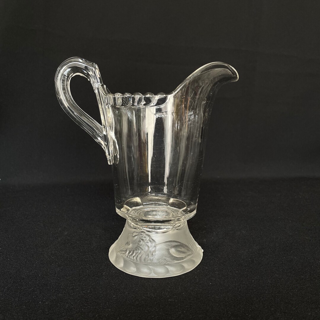 Antique Gillinder and Sons - Lion (OMN) - AKA Frosted Lion Pitcher ...