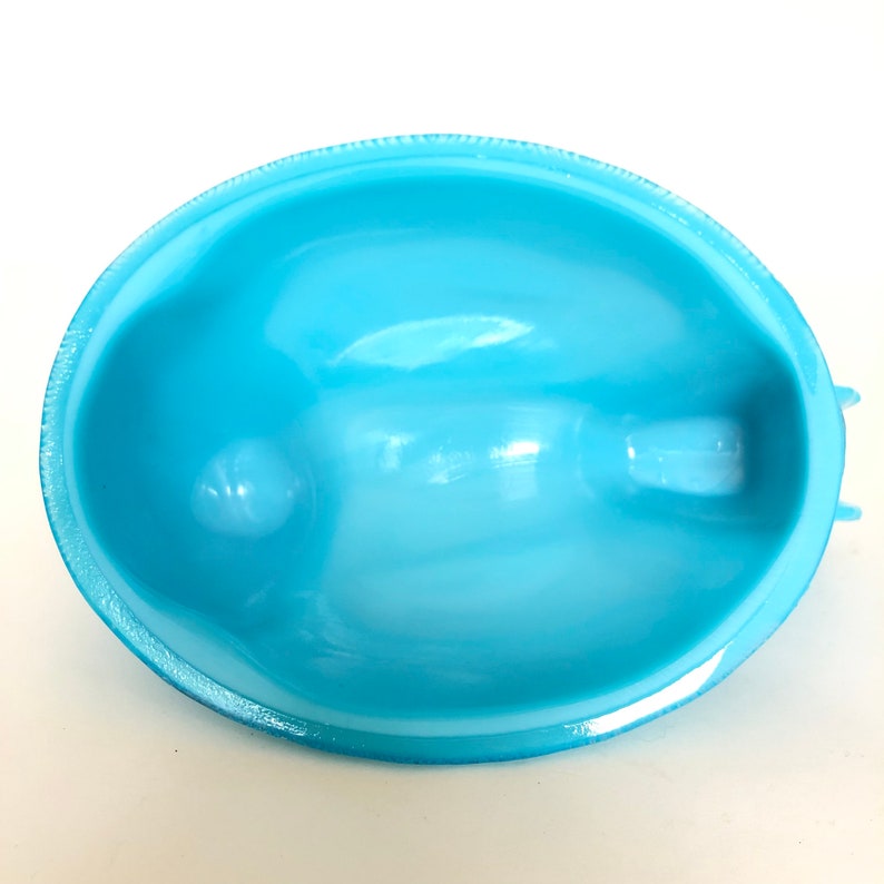 RARE Large Vintage Blue Slag Glass Hen on Nest Covered | Etsy