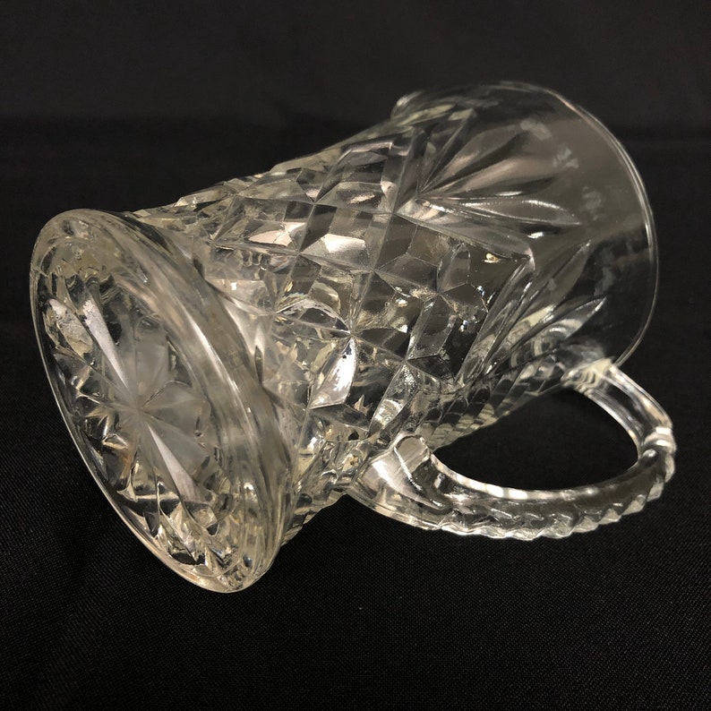 Small Vintage Clear Prescut Glass Pitcher Jug | Etsy